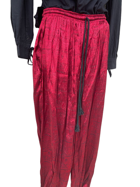 'Baggy Pirate Pants' - Silk Red – Zootzu Garb