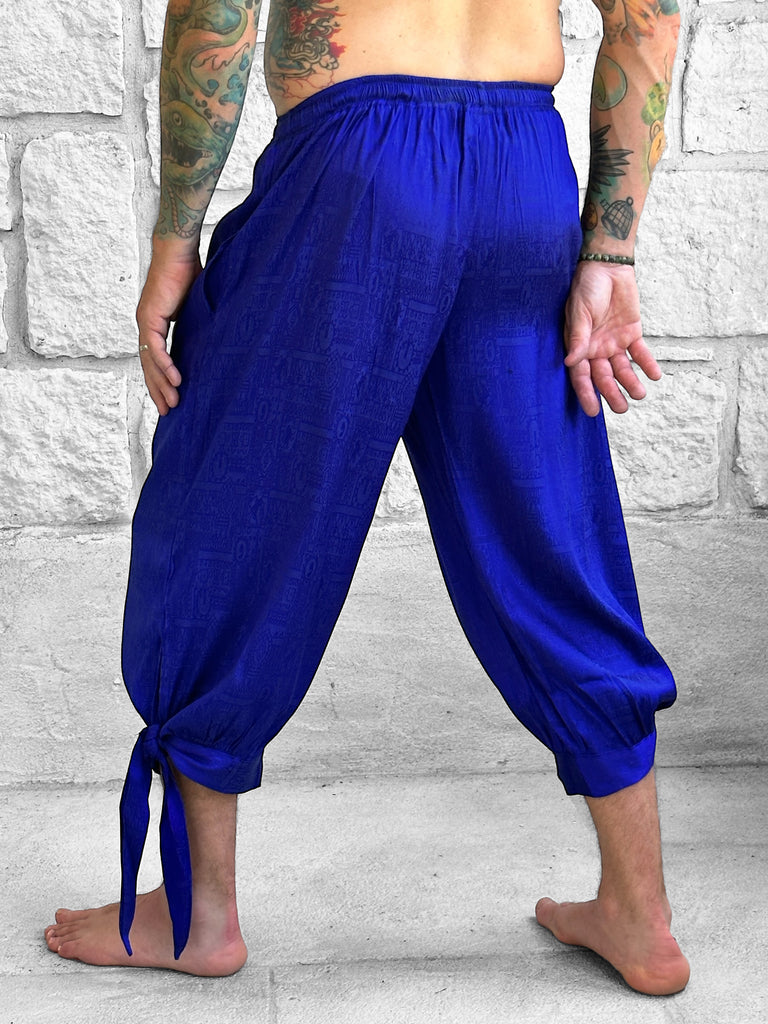 'Buccaneer Pants Silk' - Dark Blue – Zootzu Garb