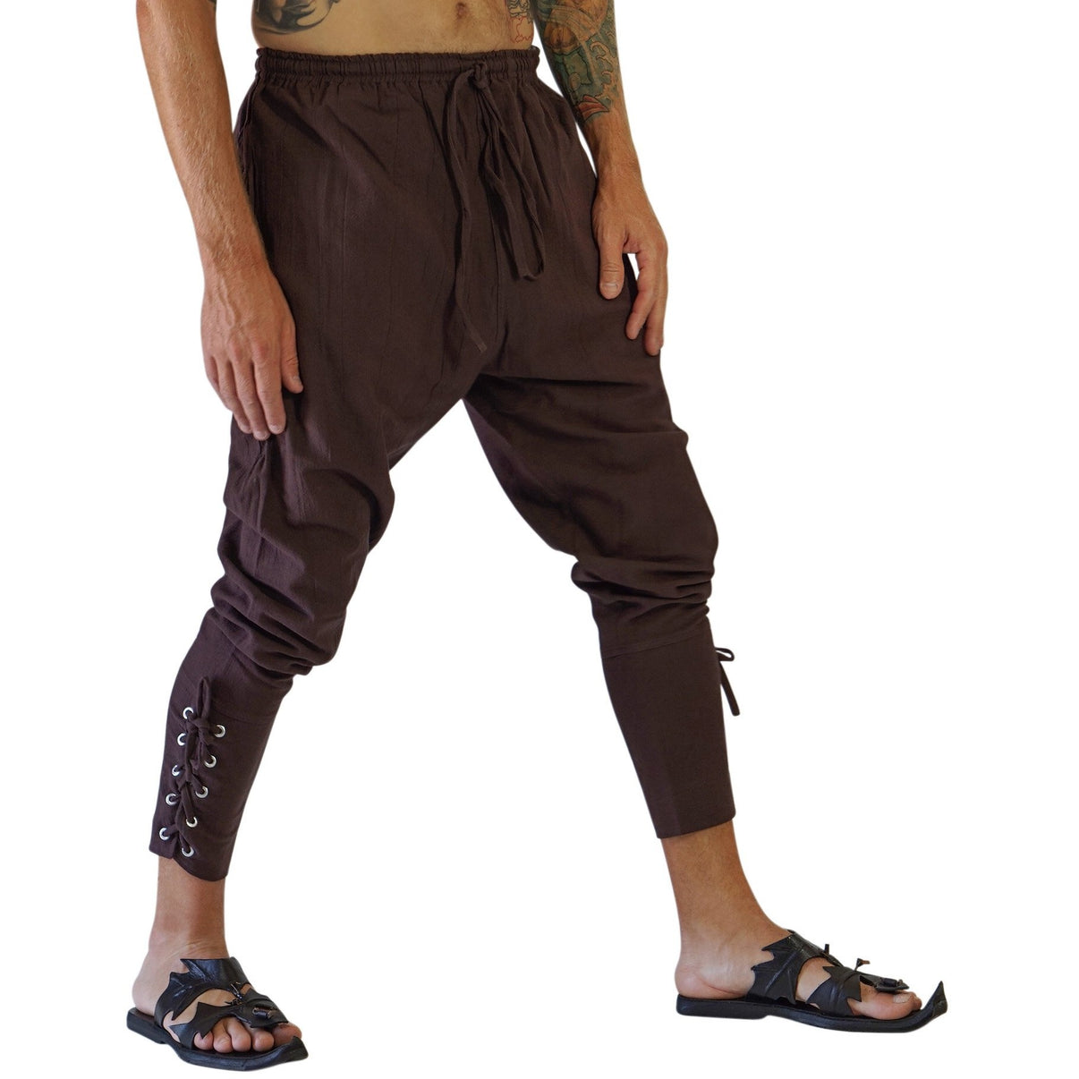 Ankle Cuff Pants - Brown – Zootzu Garb
