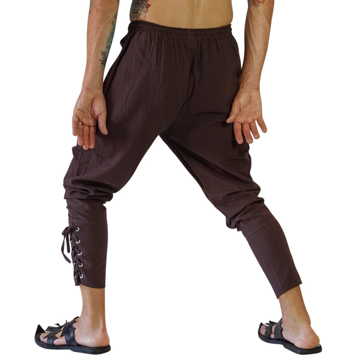 Ankle Cuff Pants - Brown – Zootzu Garb