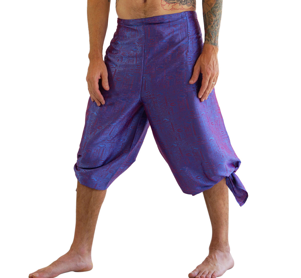 'Wrap Pants' Silk - Purple Sheen – Zootzu Garb