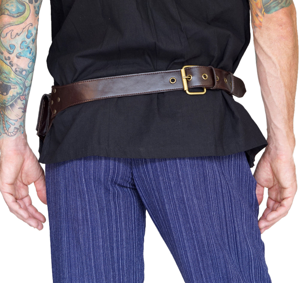 'Satchel Swing Latch' Medieval Leather Utility Belt, Boho - Brown ...