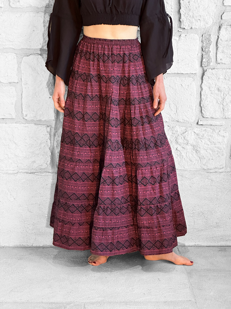 'Nomad' Long Skirt - Red – Zootzu Garb